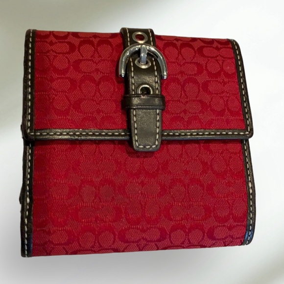 Coach | Bags | Coach Small Logo Red Small Wallet | Poshmark